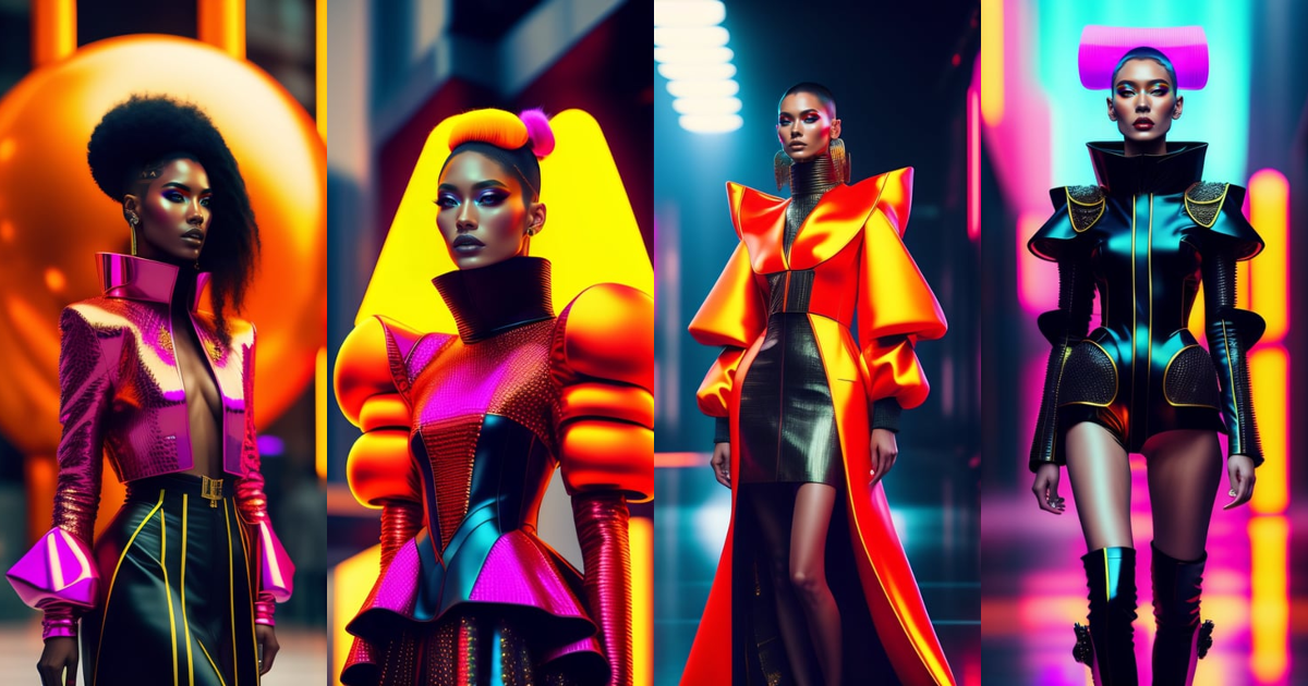 Lexica - Cuberpunk. retro futurism. neon. Sci-fi. Mech Punk clothes ...