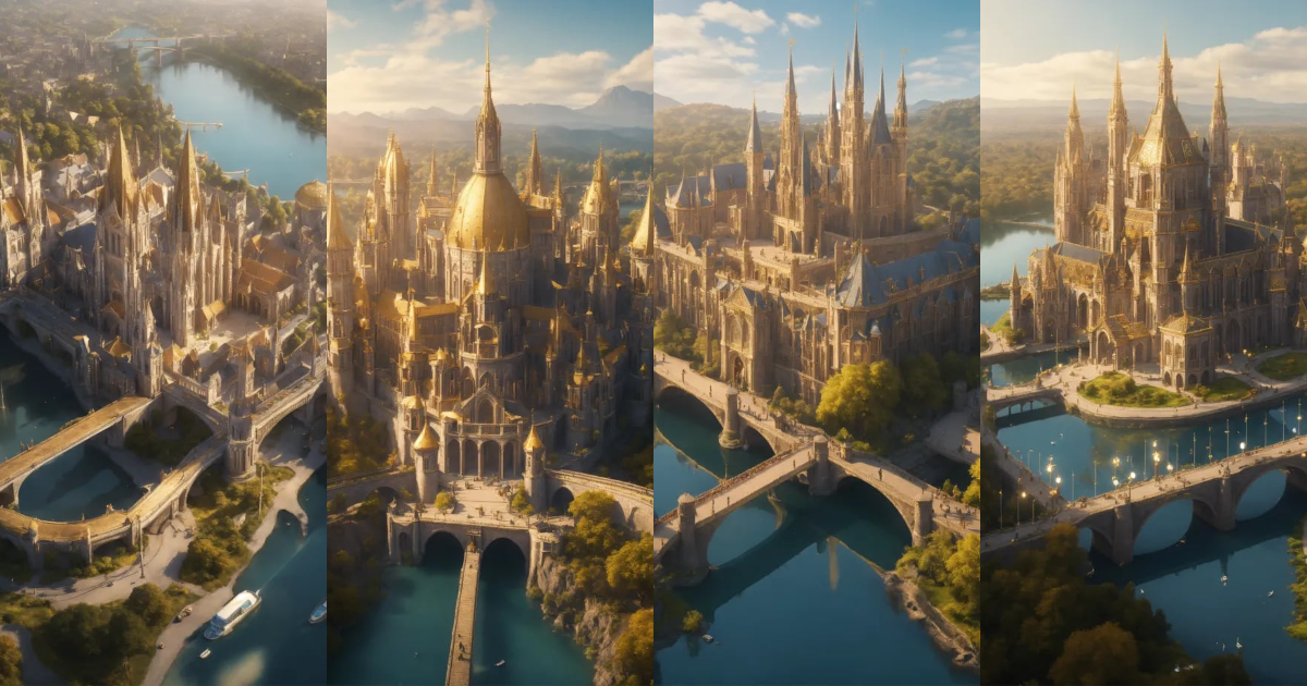 Lexica - Fantasy city surrounding a colossal academy on a bridge in ...