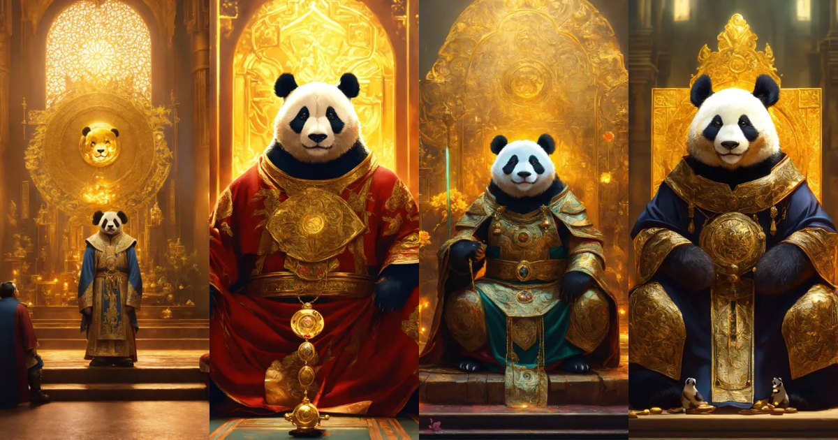 Lexica - Epic professional realistic digital art of panda bear priest ...