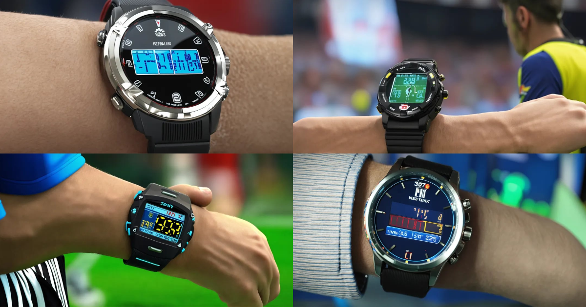 Lexica - Digital watch on the wrist of a football referee during the ...