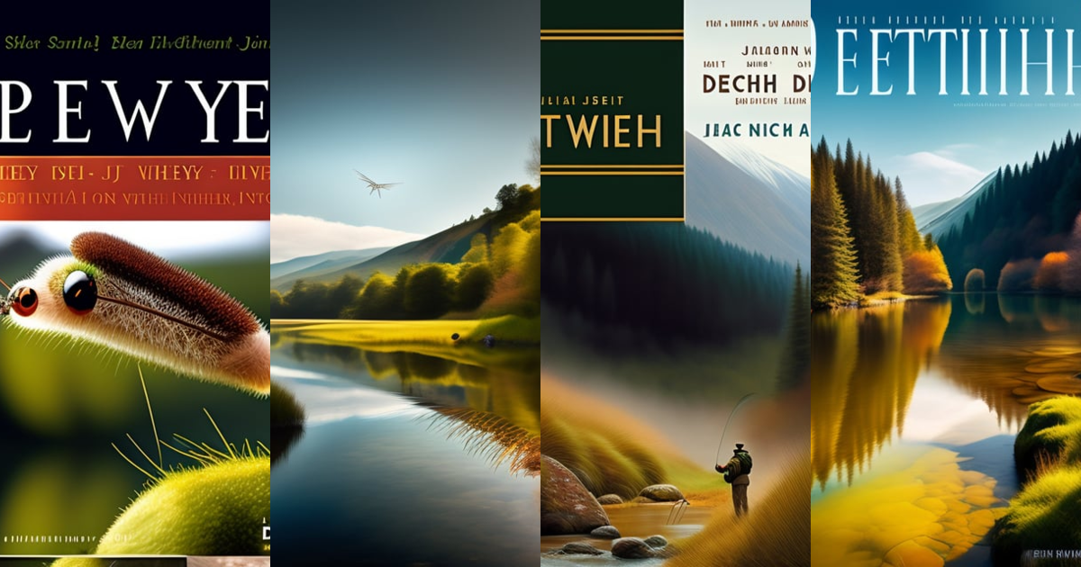 Lexica - Book cover, Lew Beech Fly Fishing Detective, mayflies