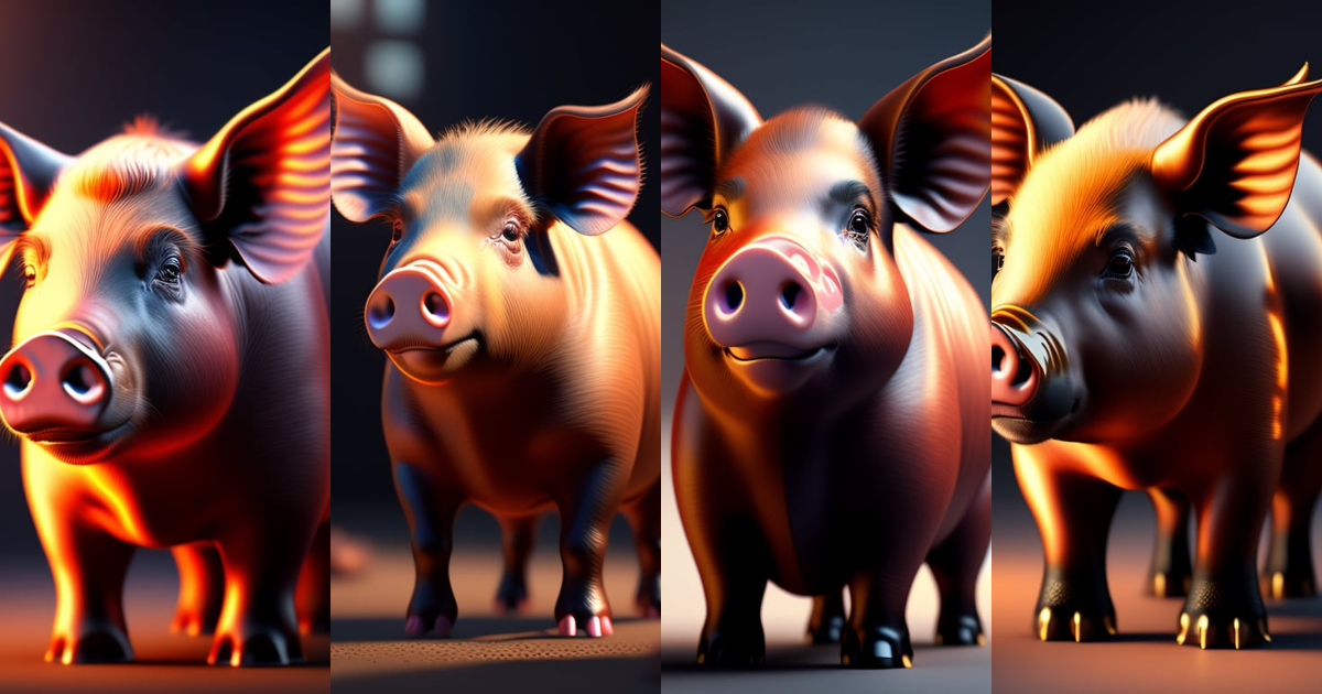 Lexica - A pig, dramatic lighting, intricate, elegant, highly detailed ...