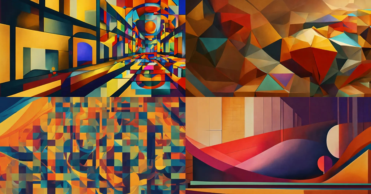 Lexica - Abstract design and minimalist of Cryptic Riddles cubist art ...