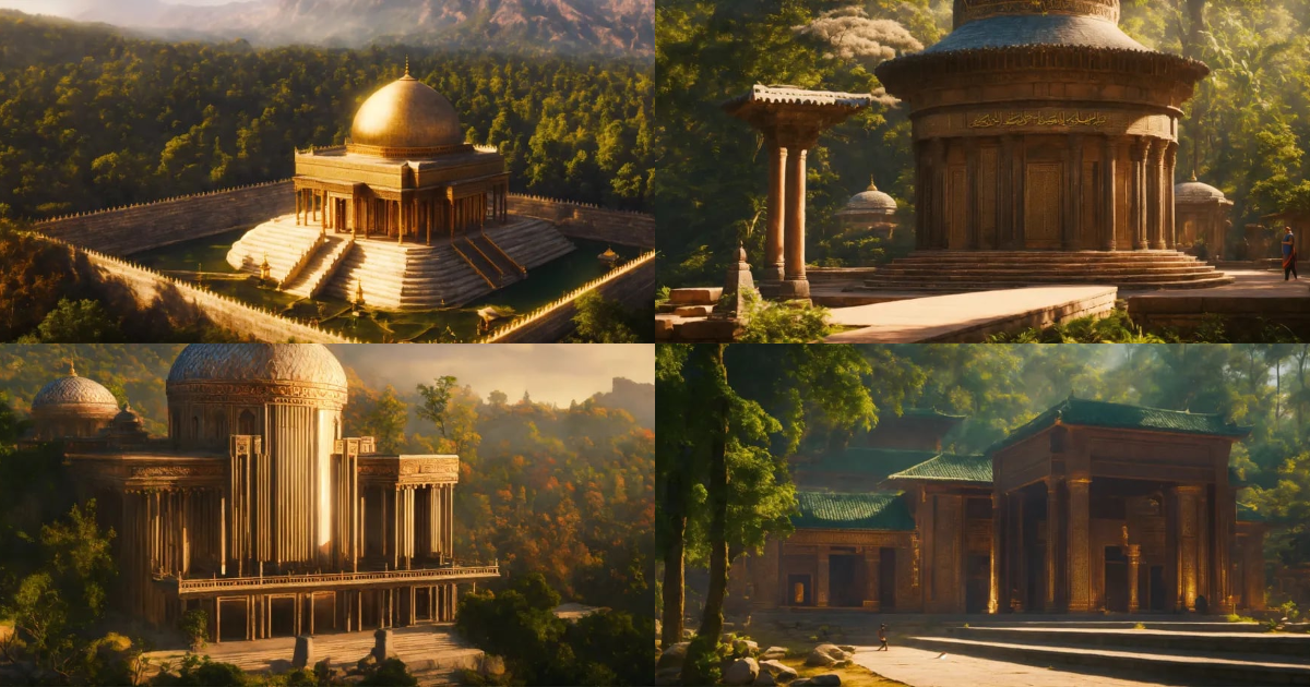 Lexica - Muhammad, temple, yoga, forest, detailed, 4k, focused, extreme ...