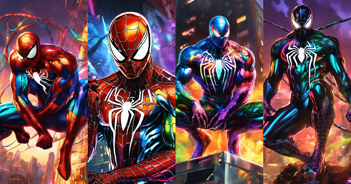 Lexica - Chrome spider man venom god rainbow
