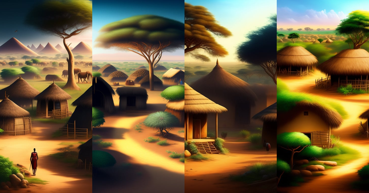 Lexica - Potrait of a african village setting