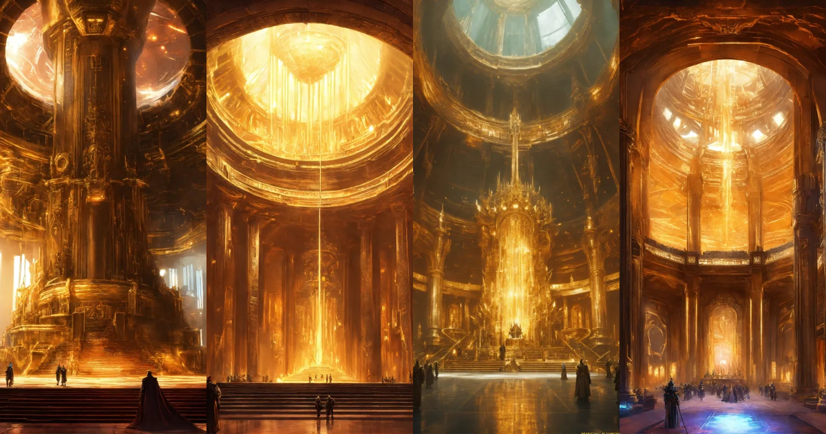 Lexica - Massive, gigantic sci fi emperors throne room gargantuan