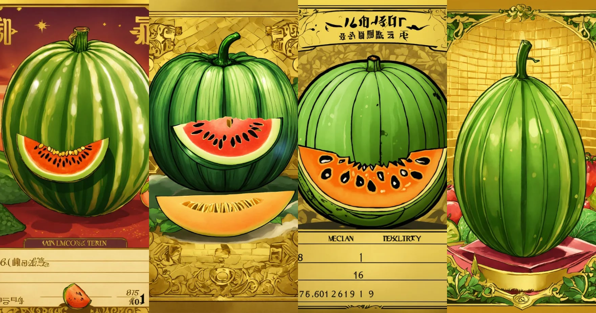 Lexica - A melon, based on the card "el melon" of the mexican lottery ...