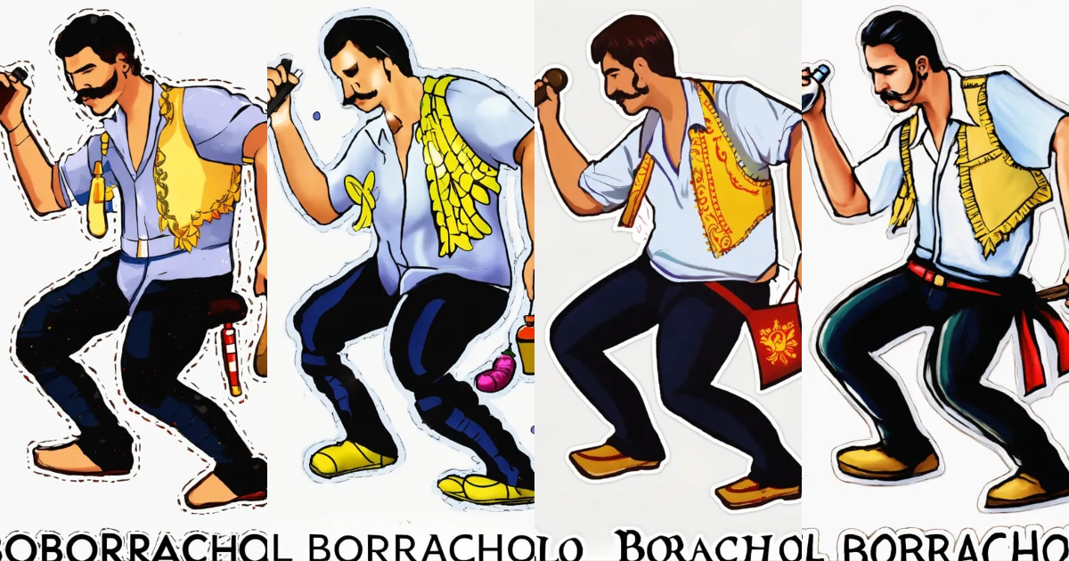 Lexica - Create el borracho from the Mexican game loteria