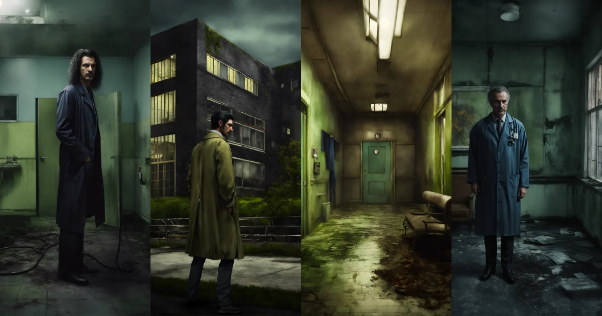 Lexica - , Photo realistic,, eery,, dark, moldy, evil doctor, mental ...