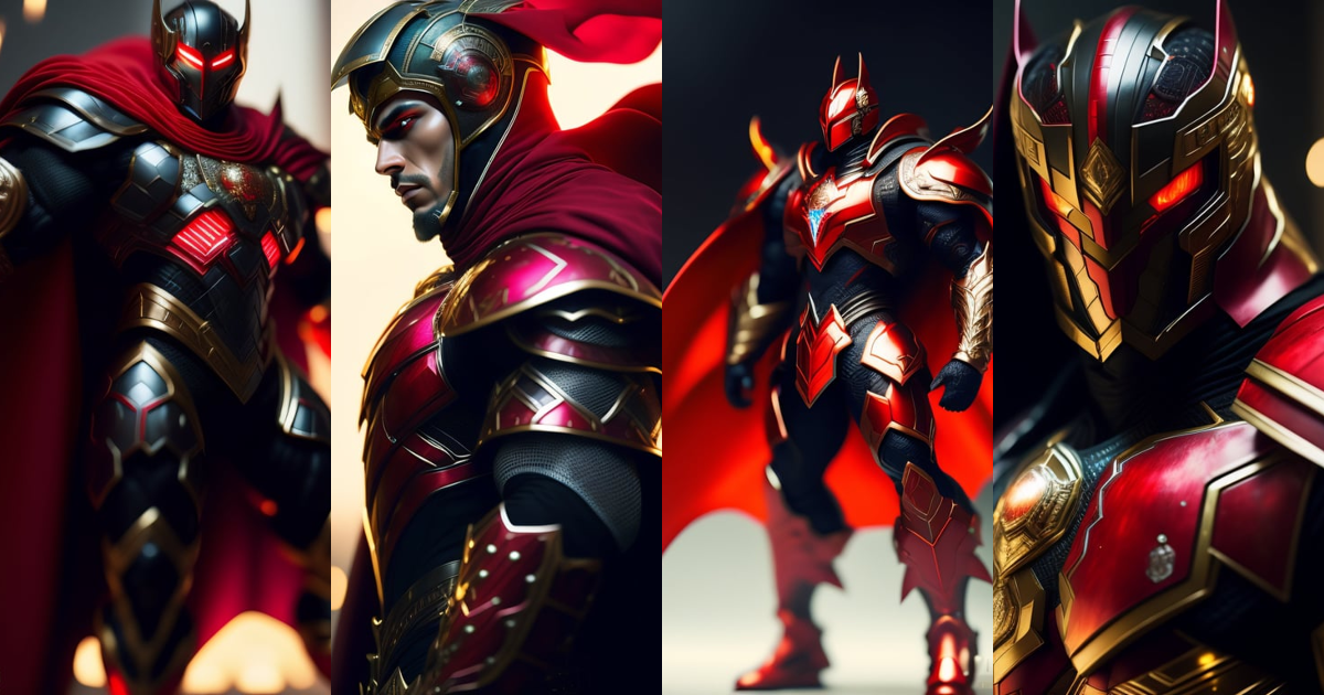 Lexica - The conqueror super villain, cyborg, robotic armor crimson ...