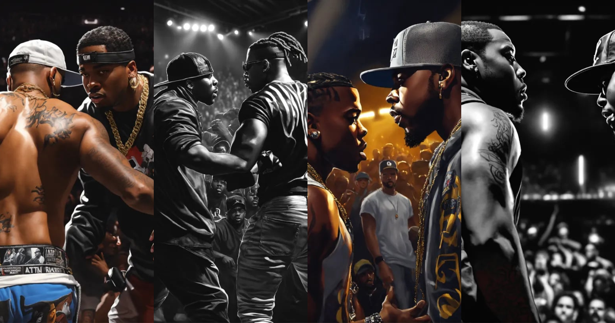 Lexica - Back view Pop art, hyperrealist portrait of black rapper "Eazy ...