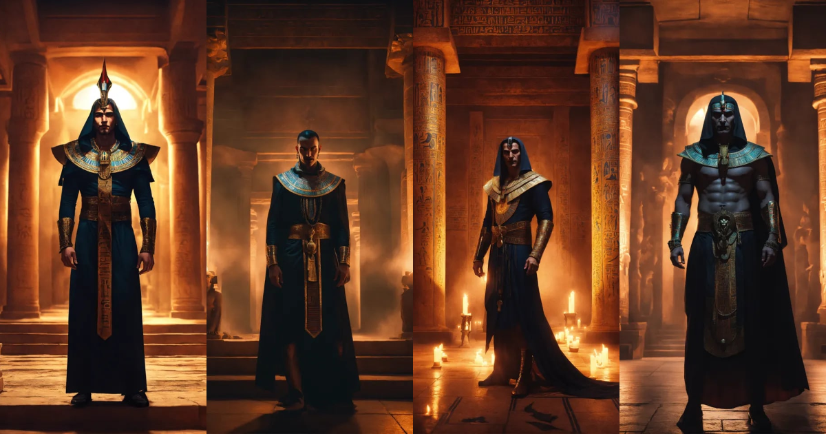 Lexica - Fantasy portrait of an evil ancient Egyptian male vampire ...