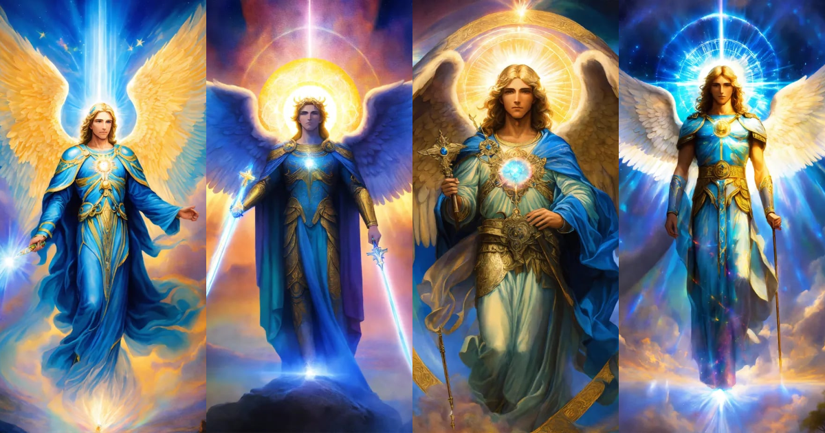 Lexica - Archangel Michael with an elderly visage, mystical presence ...