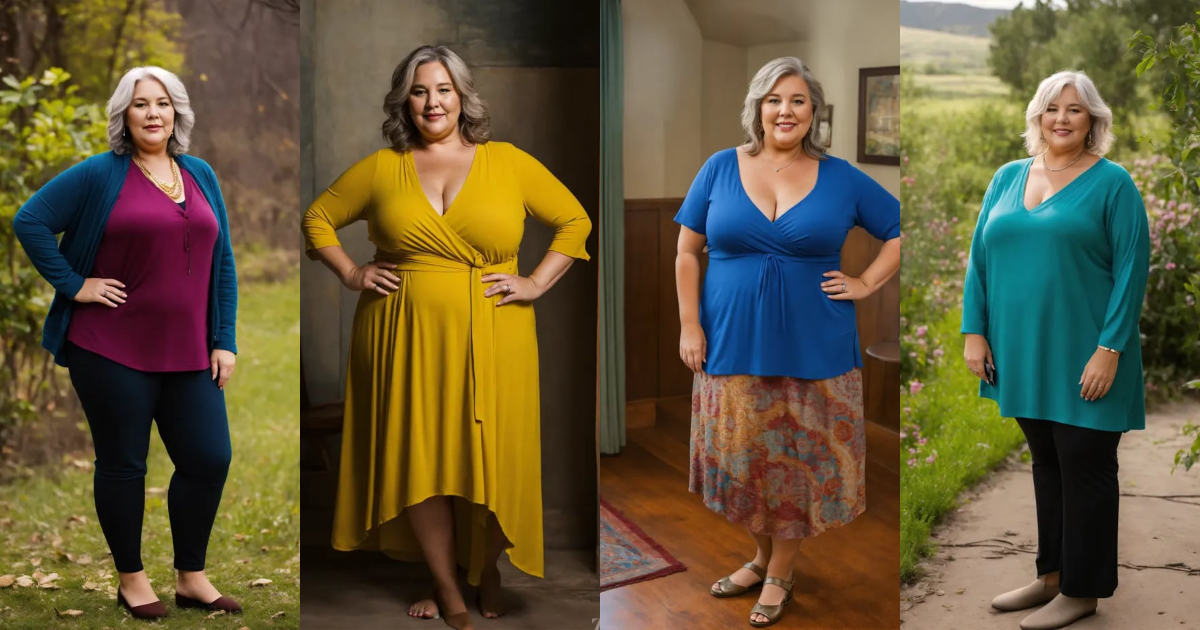Lexica - Full body view of a plus size caucasian woman in her 50s survivor