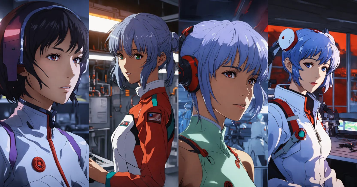 Lexica - Portrait of rei ayanami from neon genesis evangelion, inside ...