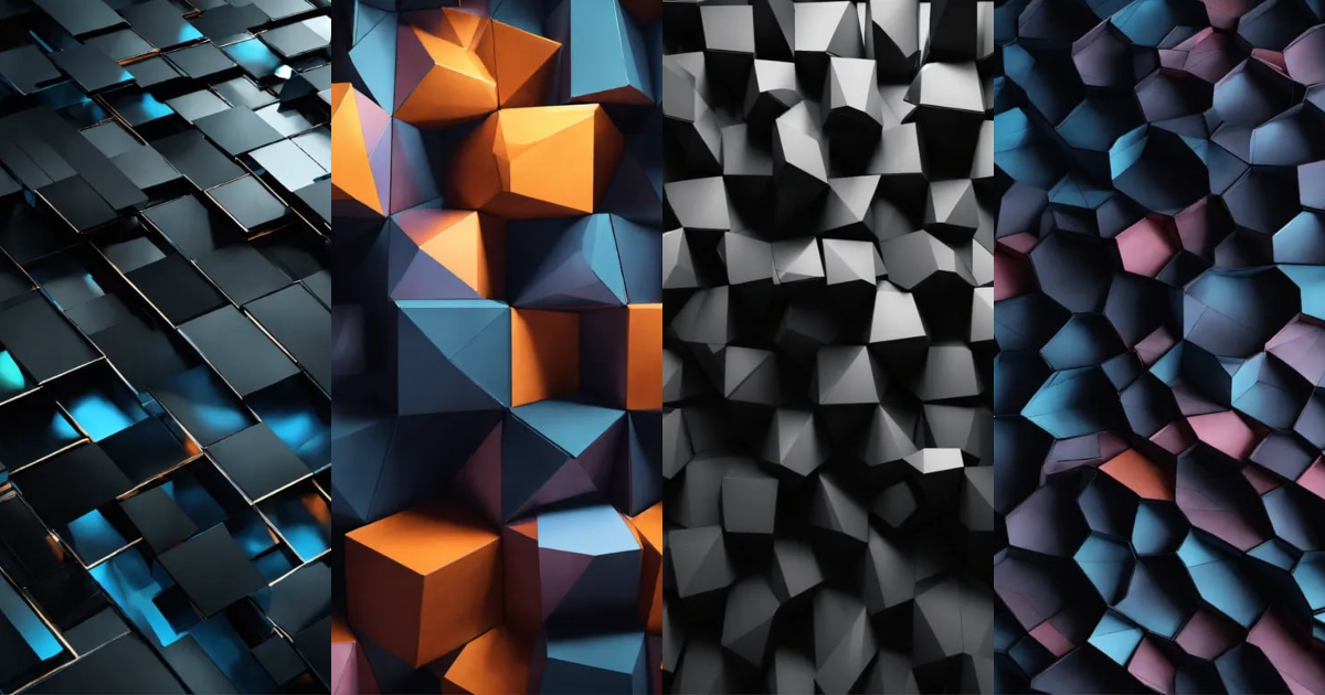 Lexica - Dark corporate wallpaper, abstract, geometric, angular, 3d ...