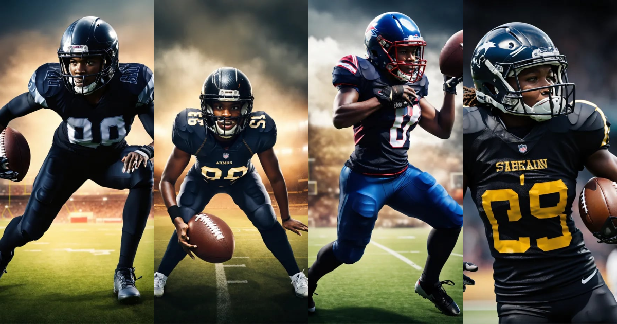 Lexica - Create a realistic photo of a black woman American football ...