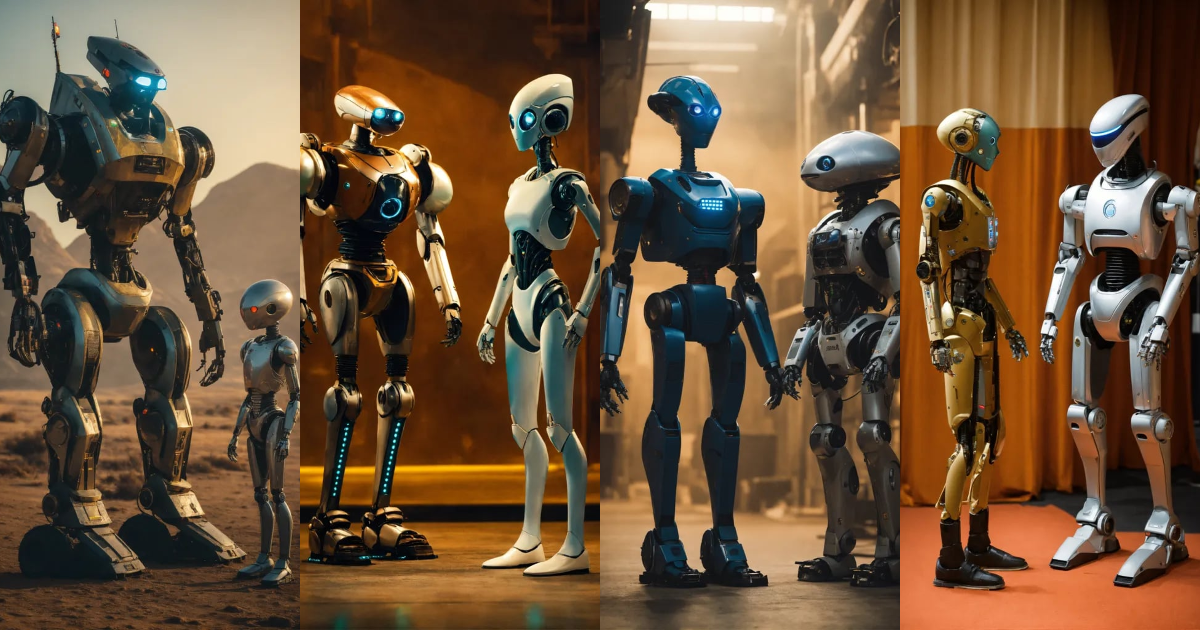 Lexica - Robot and alien standing side by side