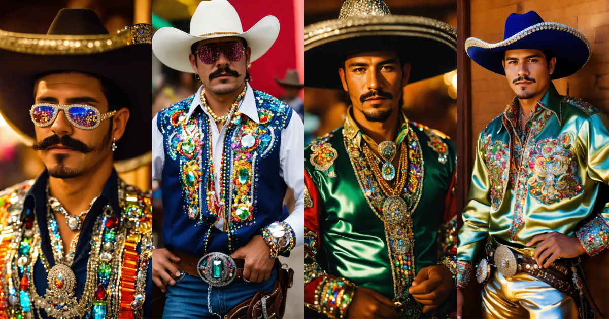Lexica - Mexican cowboy all blinged out