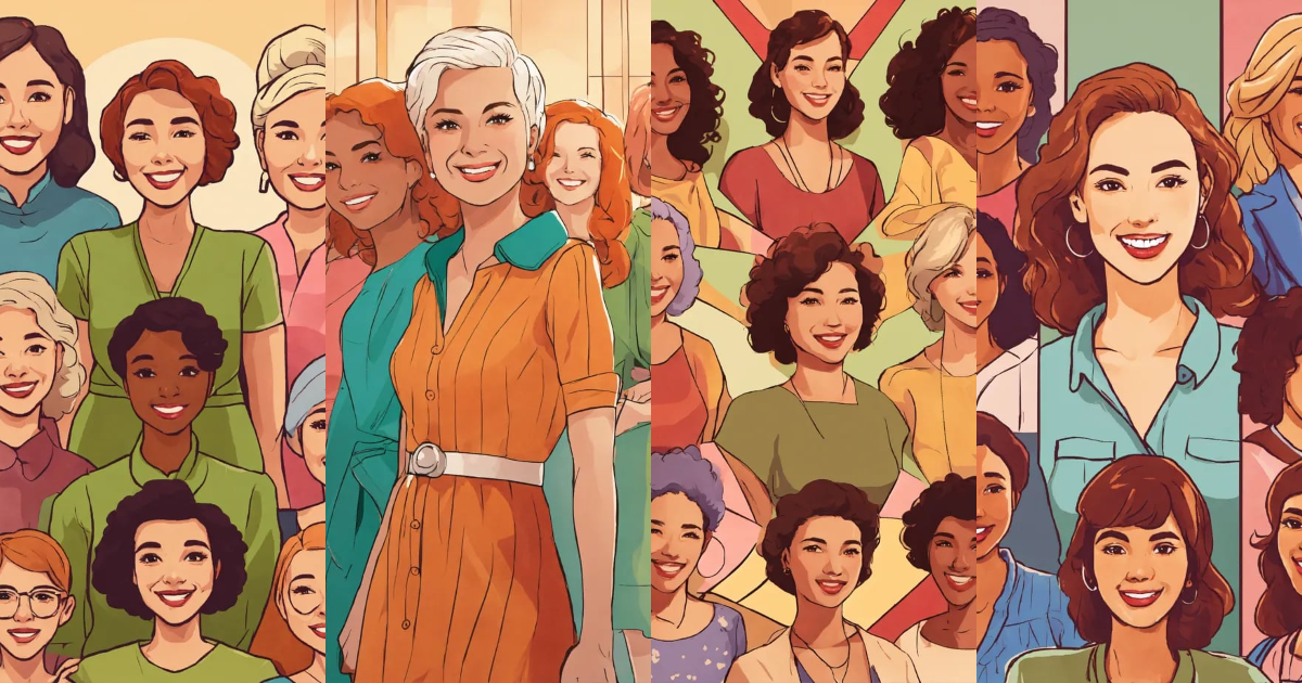 Lexica - Wikihow art, vector, Women of different ages, smiling and ...