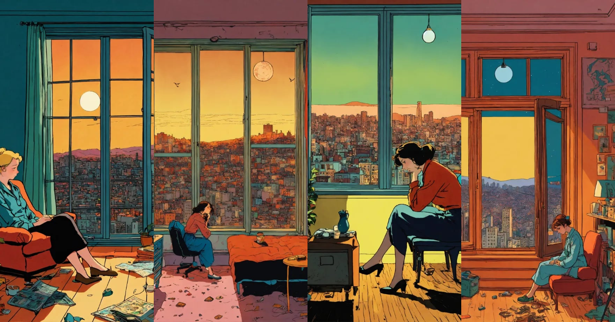 Lexica - Illustration by hergé, a Sad woman (with a sad expression ...