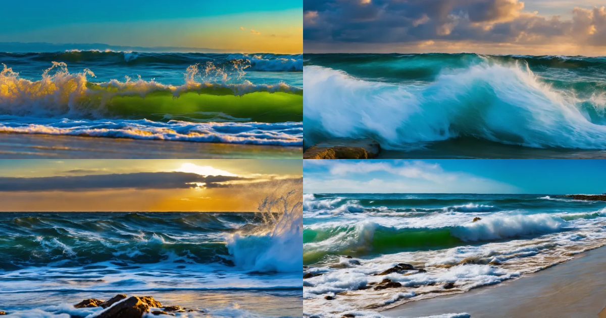 Lexica - Sea waves rolling onto the shore close-up a lot of foam the ...