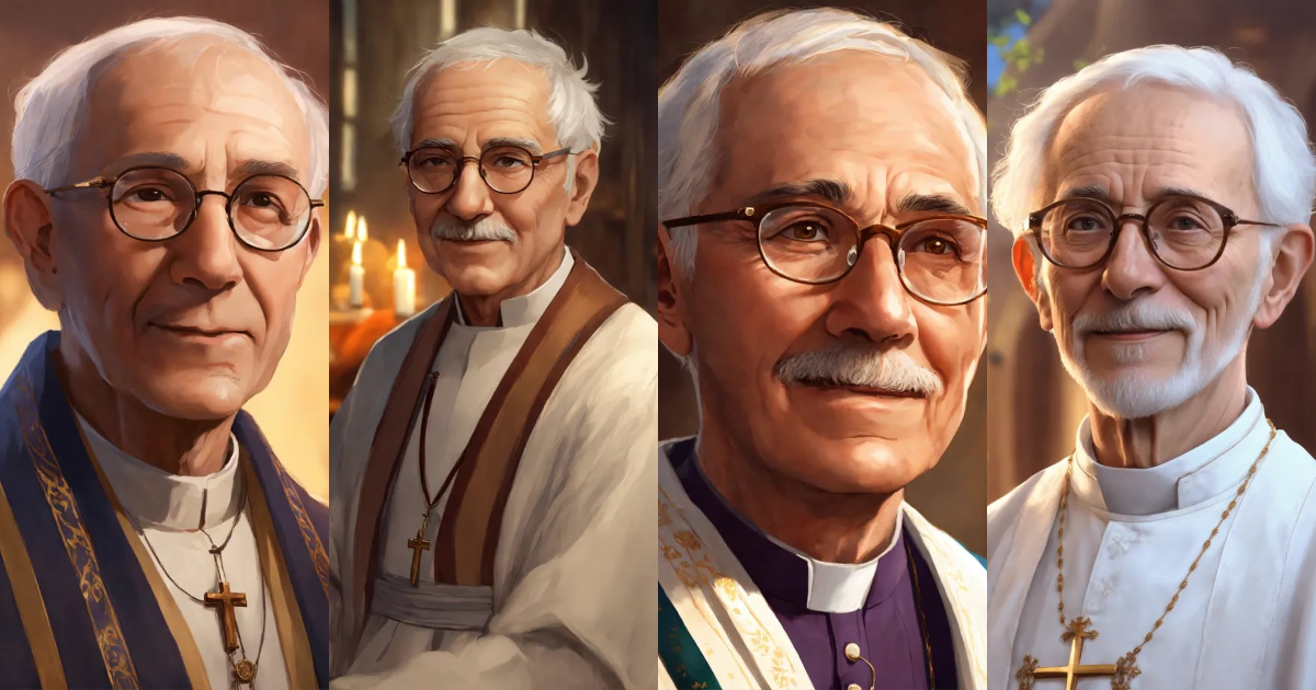 Lexica - Create a character based on a portrait of Priest Pierre Faure ...