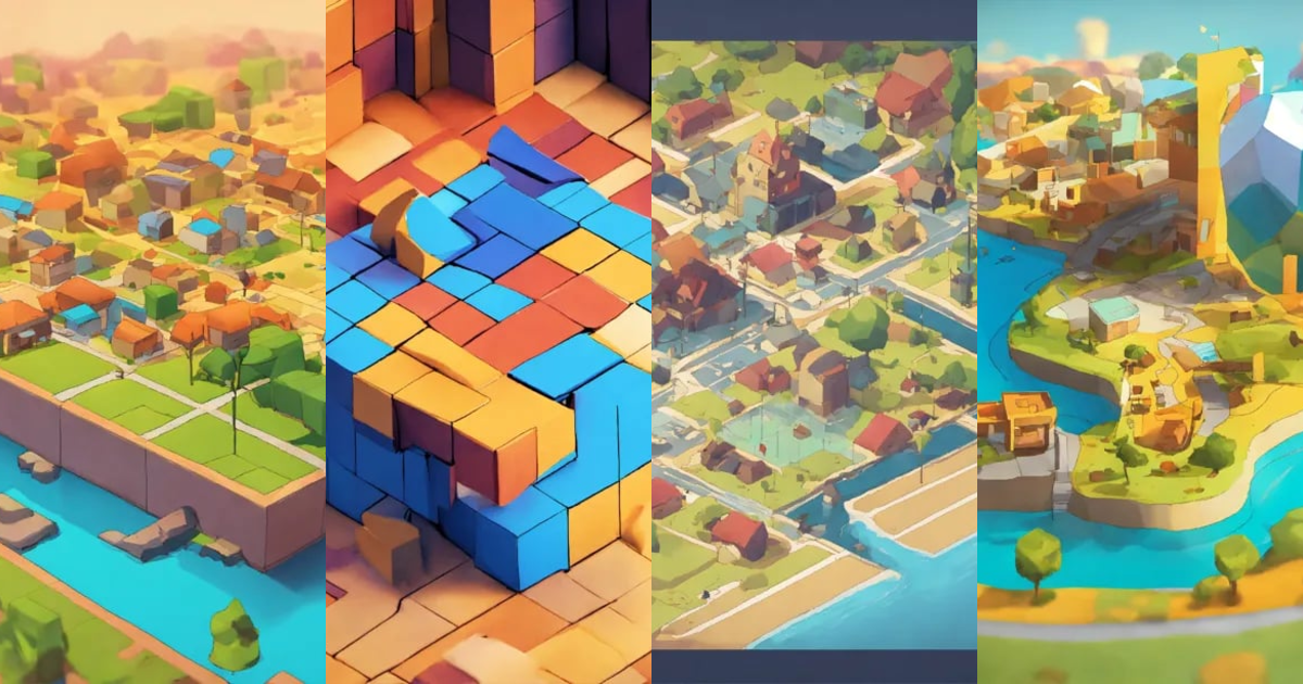 Lexica - A cartoon cubic map