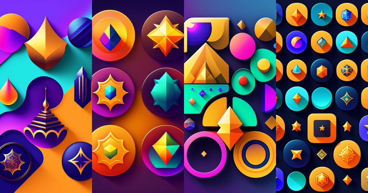 Lexica - Vector icon pack, magic themed, for an AI image generation app ...