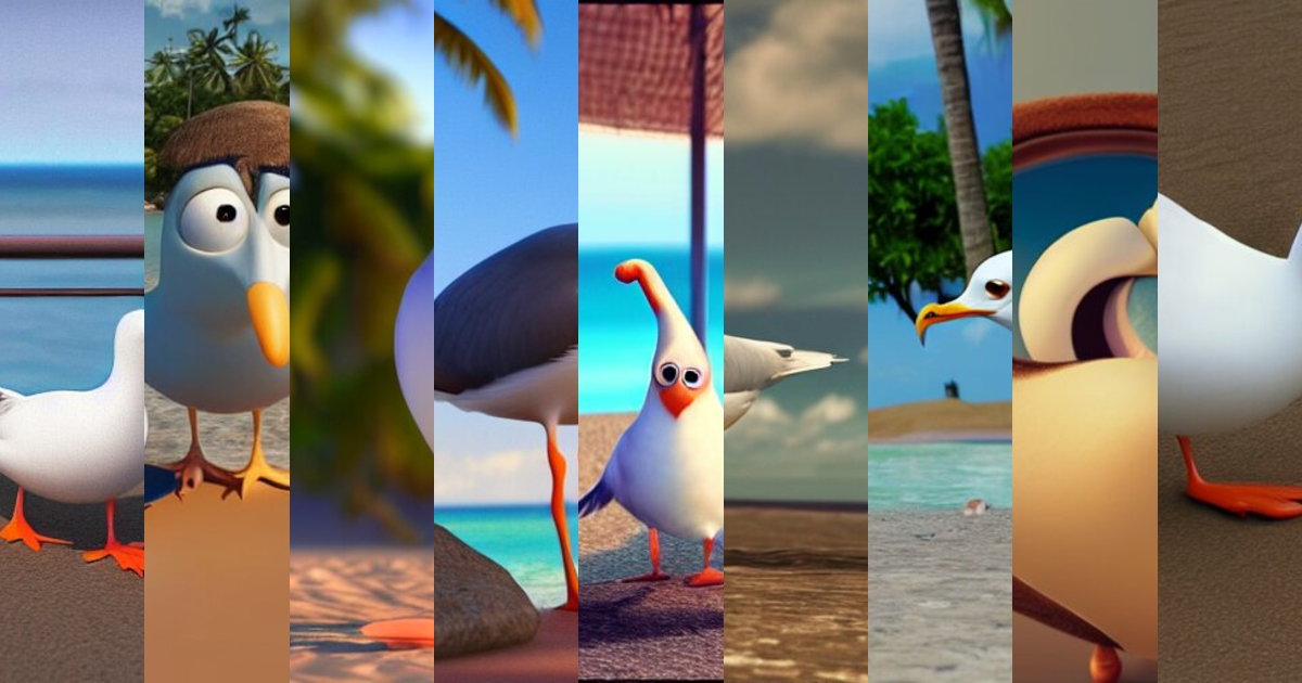 Lexica - A seagull with big eyes looking for a cup of coffee in a ...