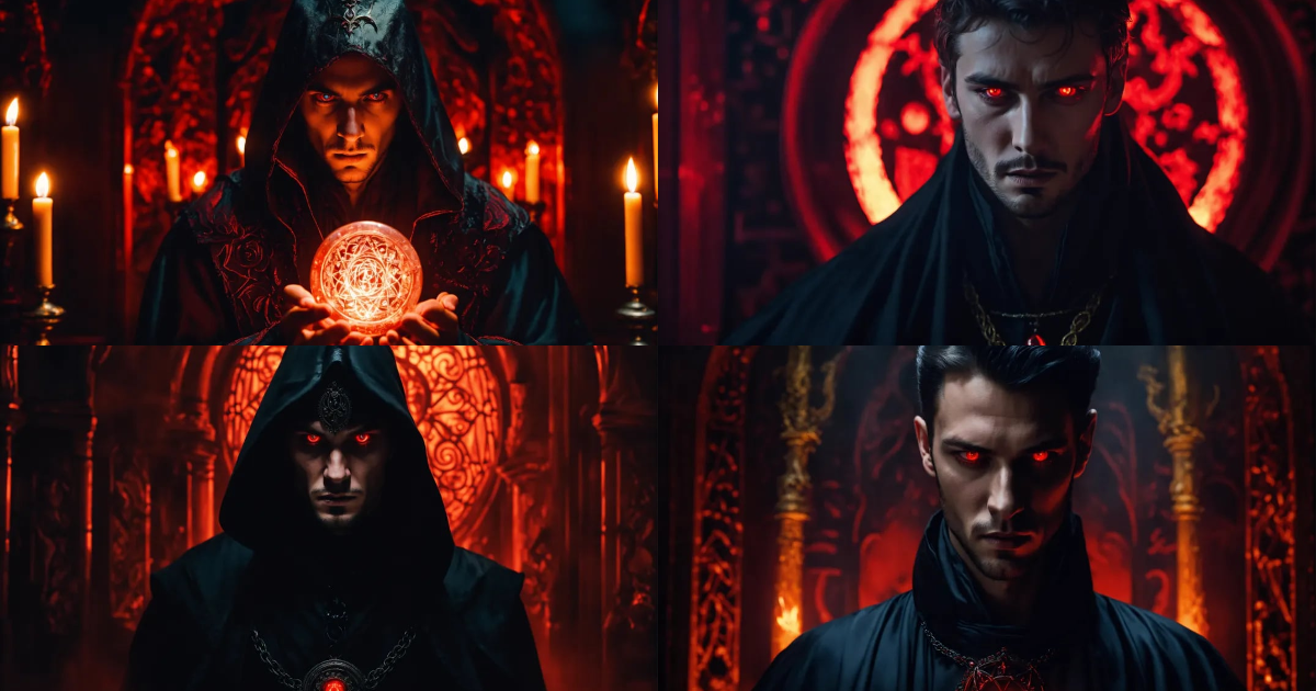 Lexica - Sinister and dramatic portrait of a young handsome French evil ...