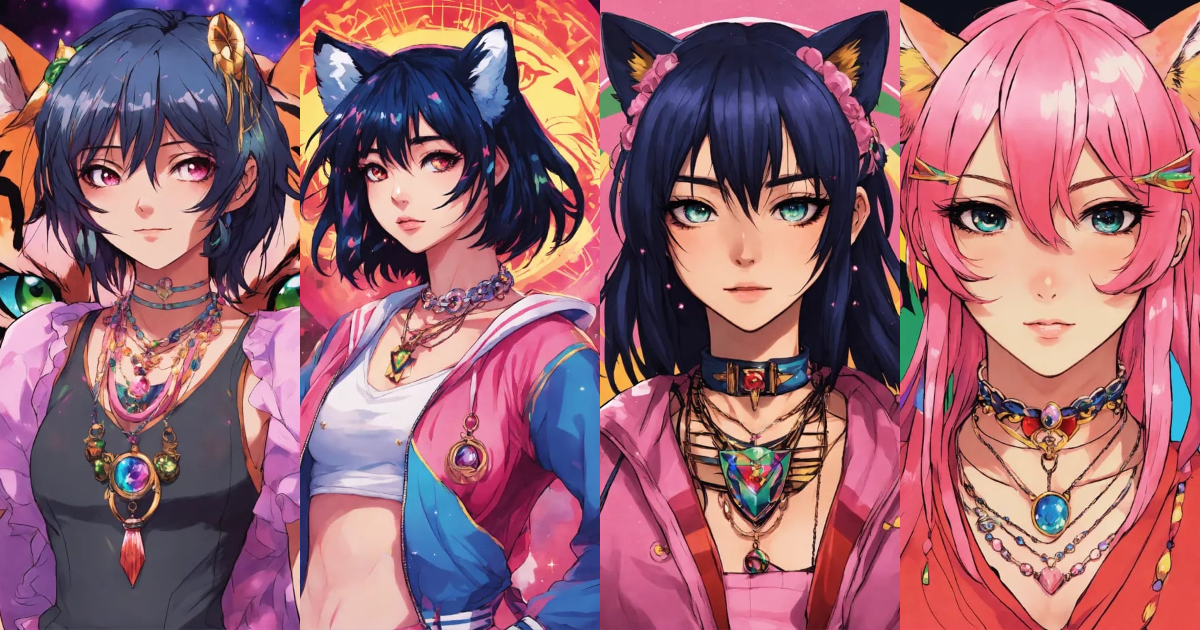 Lexica - A transgender Magical girl with emo cut black hair, streak in ...