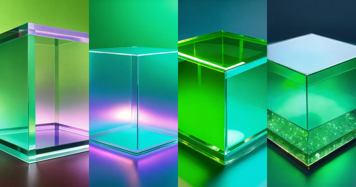 Lexica - Cube, 4k, luxury inside cube!, frosted glass, iridescent ...