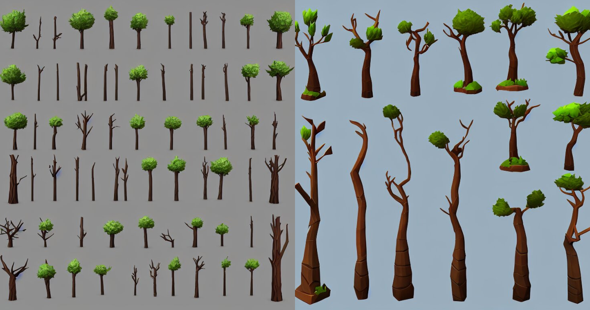 Lexica - Tree branch asset pack, stylized, riot games textures