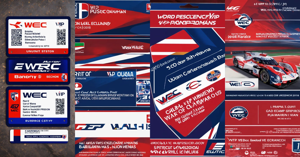 Lexica - WEC World endurance championship card VIP ID pass, red white ...