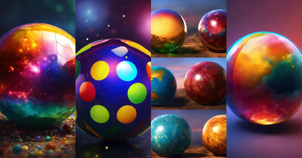 Lexica - Colorful realistic spheroid