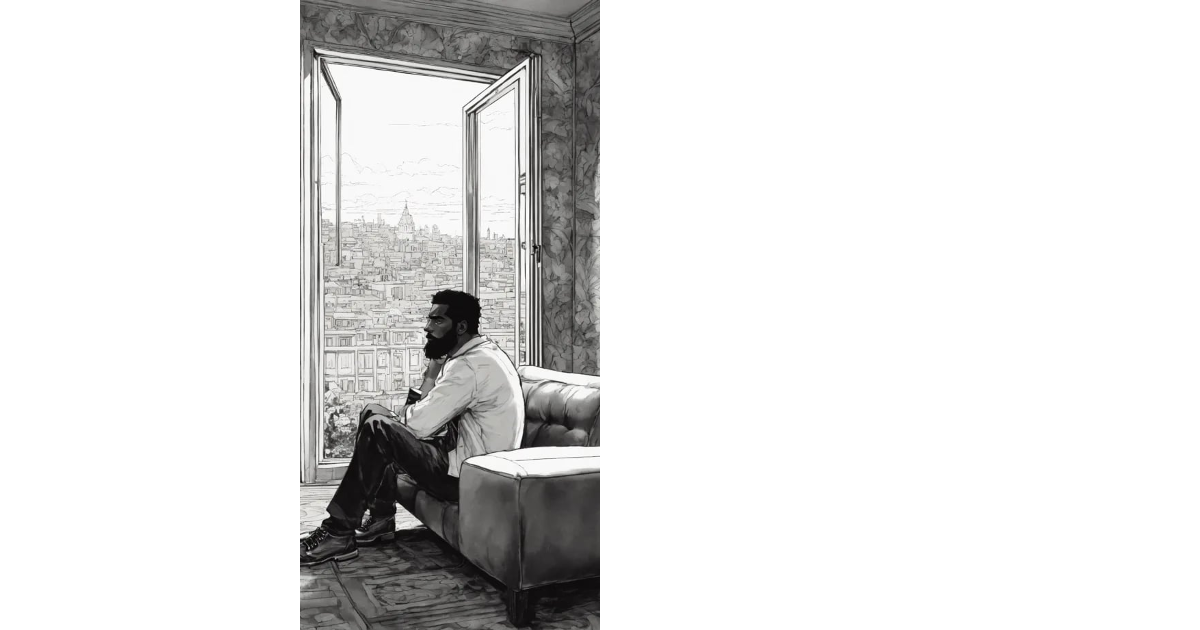 Lexica - A line drawing, in black and white, Milo Manara style, of a ...