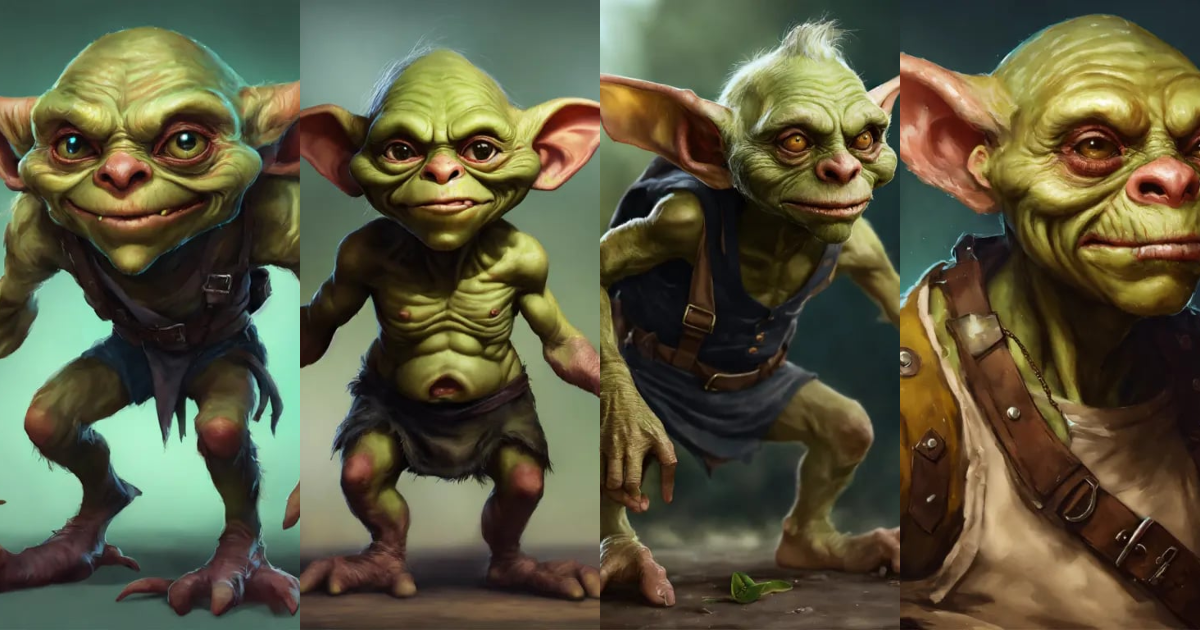 Lexica - Ugly goblin with no arm, digital painting, hyperrealistic ...