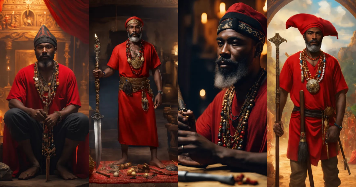Lexica - Dark-skinned black man with a half-gray beard, yarey hat, red ...