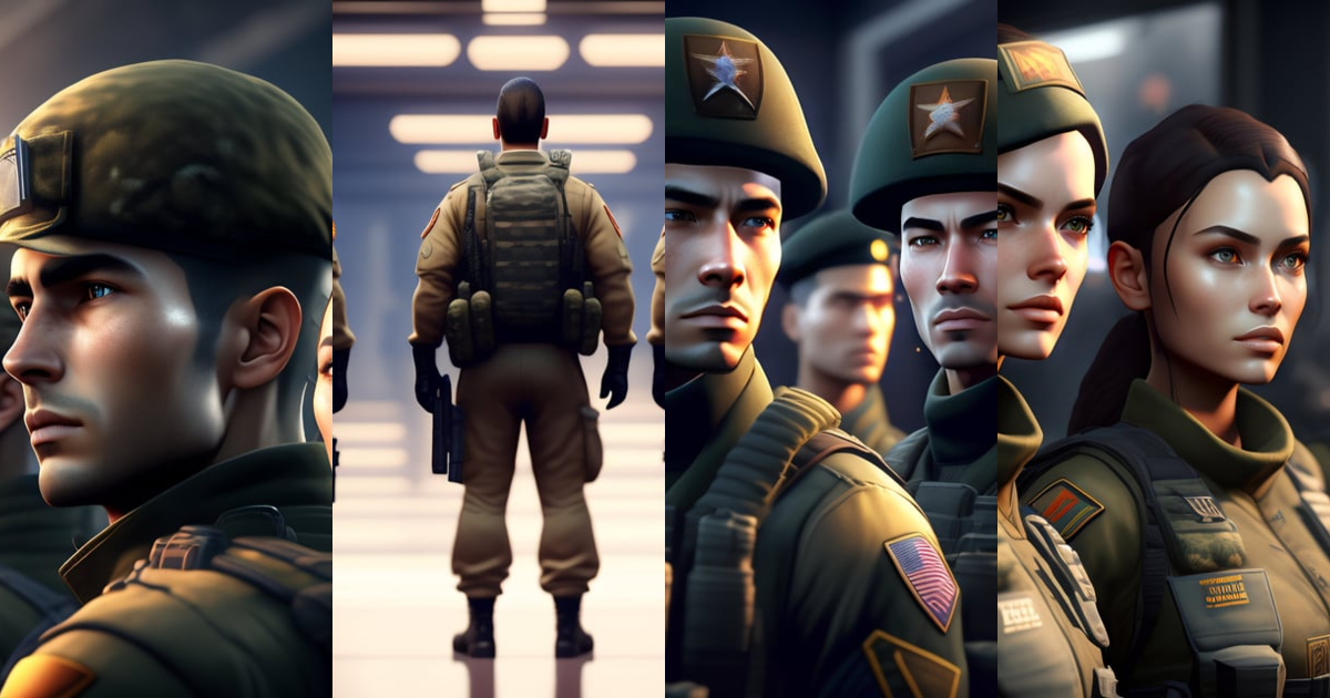 Lexica - A group of soldiers, call of duty, symmetrical portrait ...