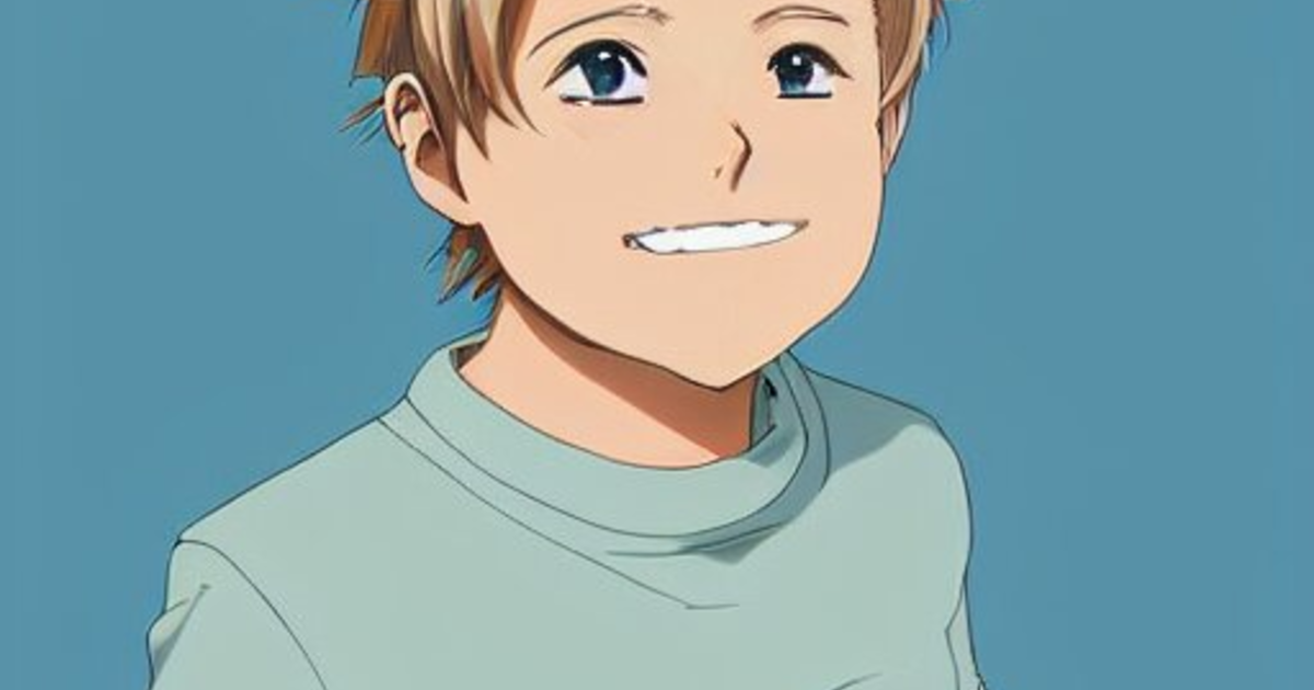 Lexica - A medium shot anime portrait of a young smiling anime boy ...
