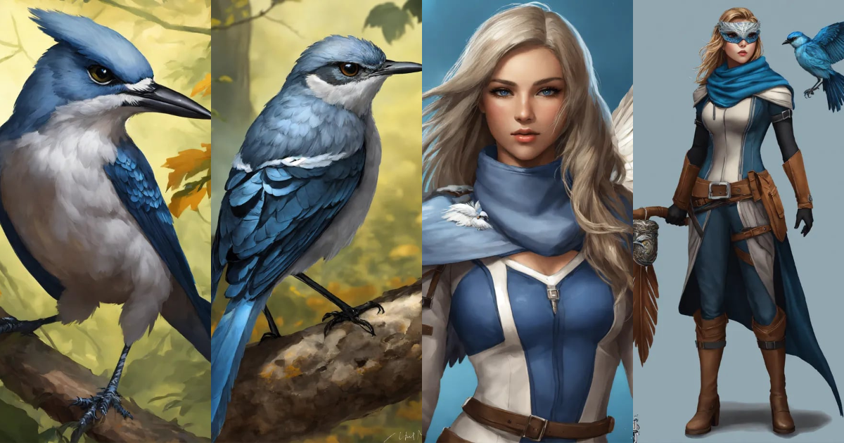 Lexica - Realistic, digital illustration art, Mockingbird's costume is ...