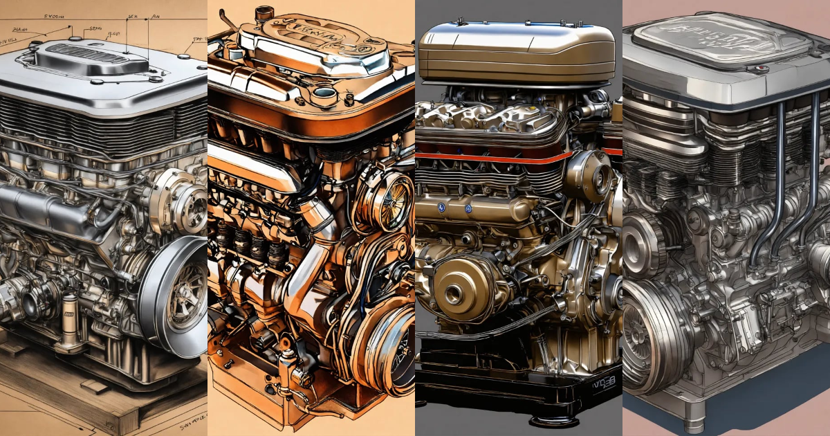 Lexica - Sketch of an V8 Racing engine