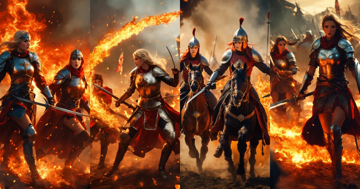 Lexica - An epic fantasy scene featuring a beautiful gorgeous female ...