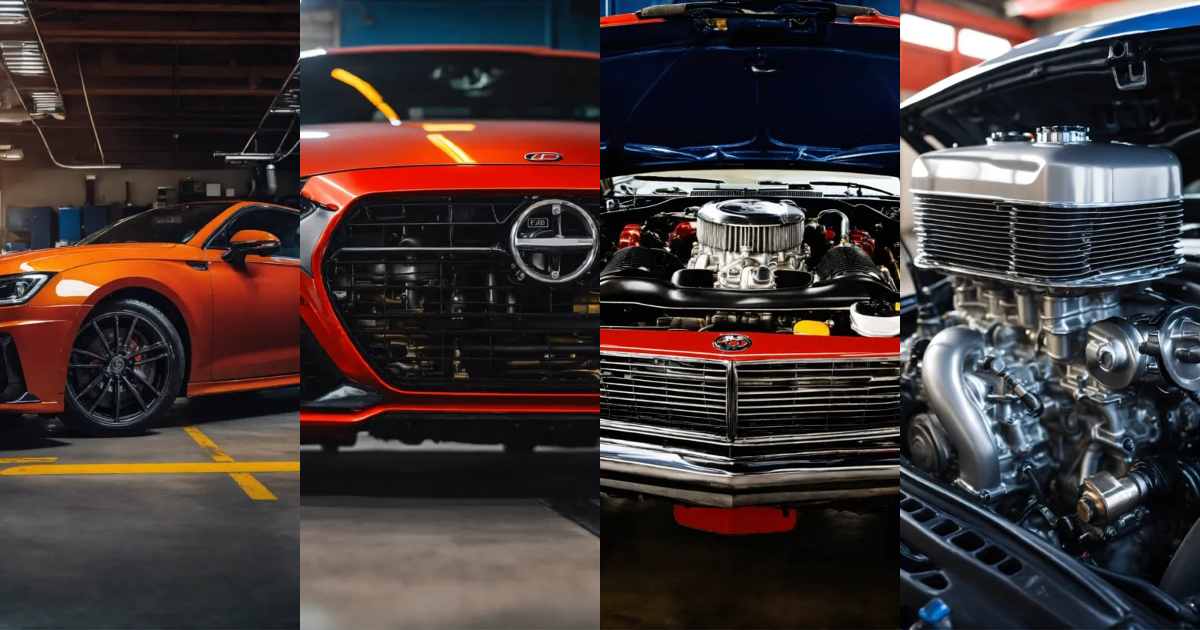 Lexica - A photo of a car engine. The engine is clean and well ...