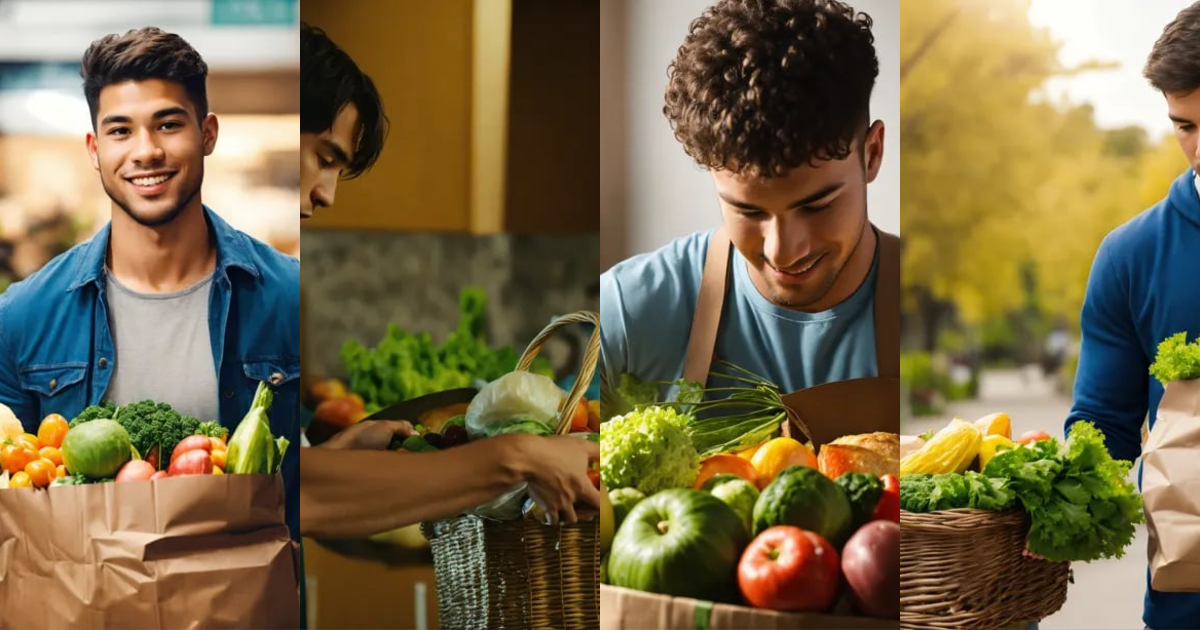 Lexica - Young Man lifting groceries 8K