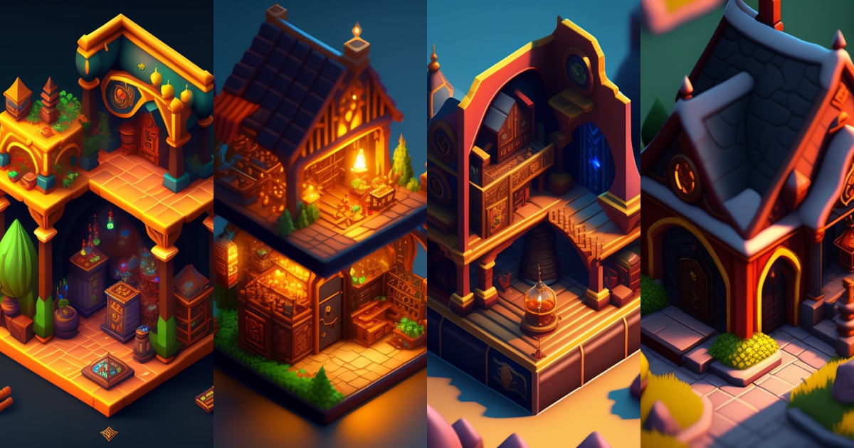 Lexica - Isometric evil lab, concept art, by senior environment artist ...