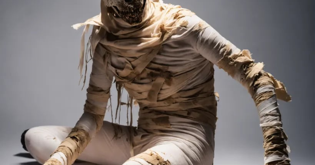Lexica - A photograph of mummy rotting bandages, Halloween costume ...