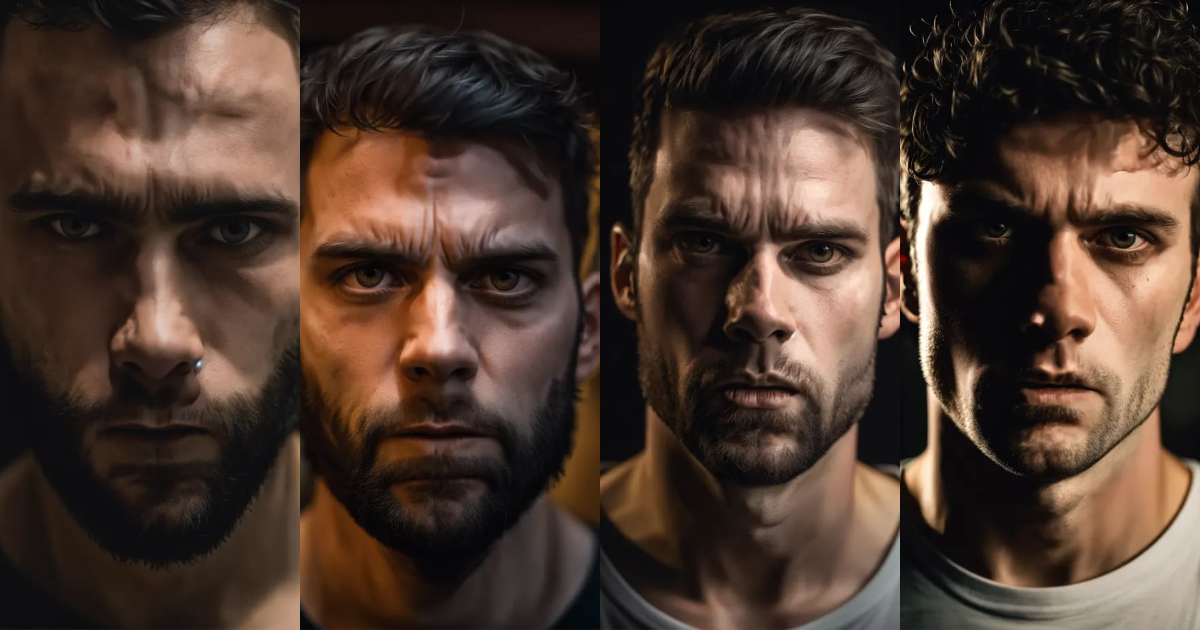 Lexica - A photograph of a white menacing 30-year-old man, with a ...